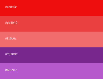 Palettes de couleurs rouges [codes + combinaisons]