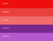 Palettes de couleurs rouges [codes + combinaisons]