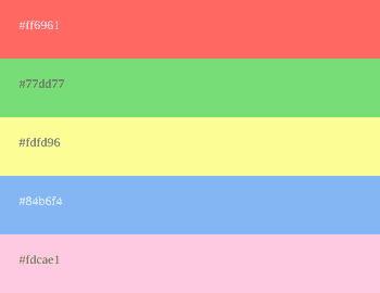 Palette de couleurs pastel [Combinaisons + Codes]