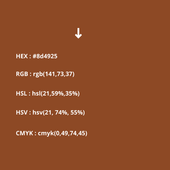 Códigos HTML da cor marrom Esquemas ⇨【RGB,HSL,HEX】
