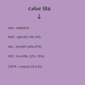 Les codes HTML de la couleur lilas Schemas ⇨【RGB, HSL, HEX】