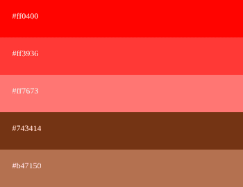 Palettes de couleurs rouges [codes + combinaisons]