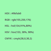 Códigos html del Color menta Esquemas ⇨【RGB,HSL,HEX】