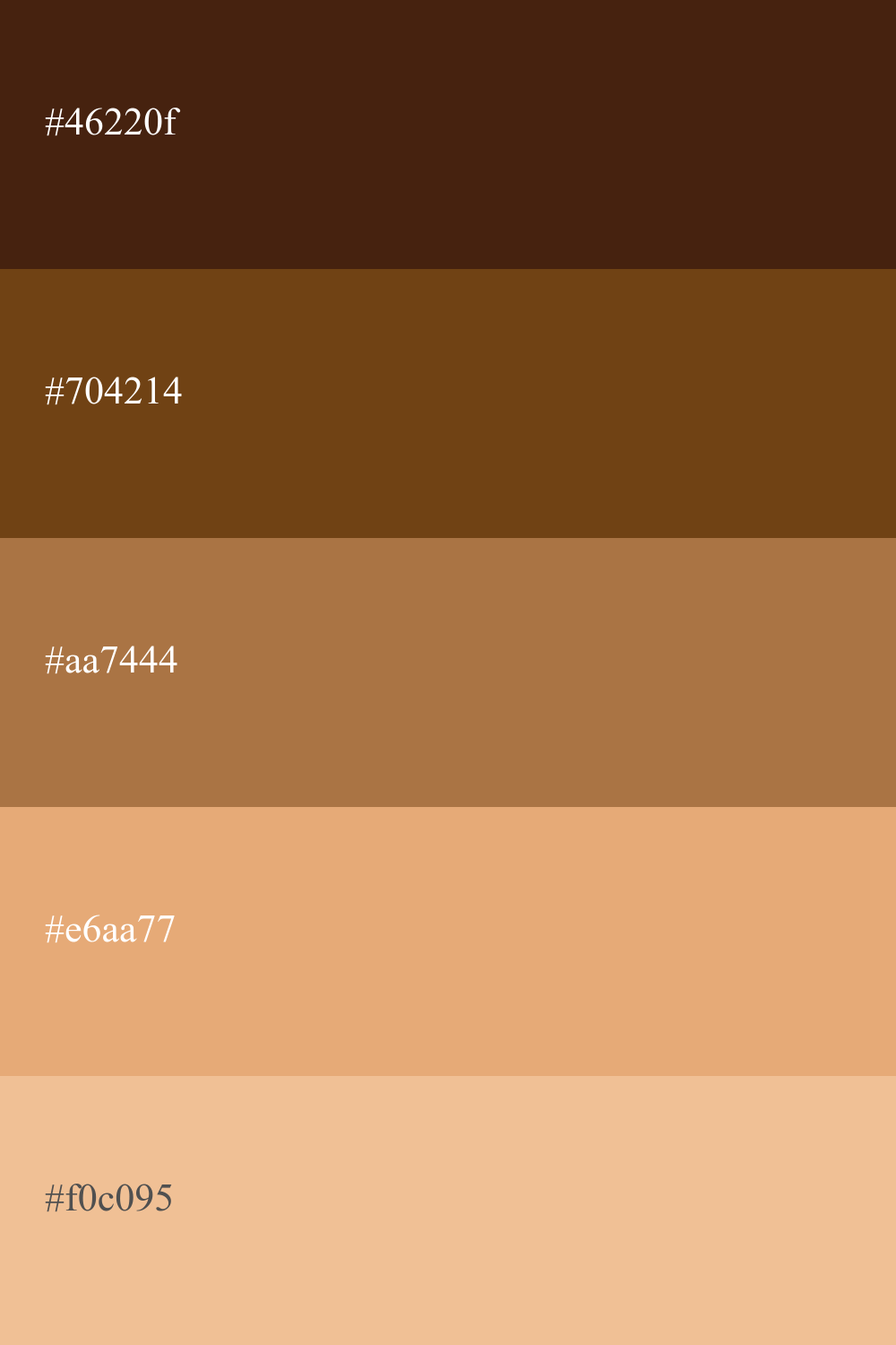 Sepia Color Palette codes Combinations 