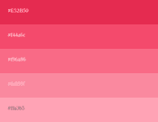 Palettes de couleurs rouges [codes + combinaisons]