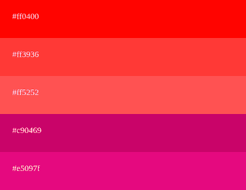 Palettes de couleurs rouges [codes + combinaisons]