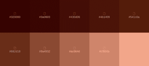 Braune Farbpalette [Codes + Kombinationen]
