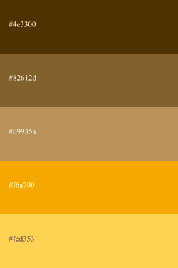 Paleta de color Ocre [códigos + combinaciones]