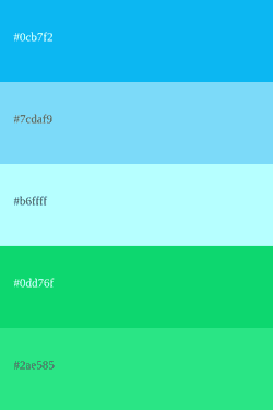 Paleta de cor azul celeste [códigos y combinaciones]