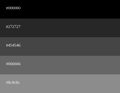 Paleta de colores grises [Combinaciones + Códigos]