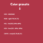 Códigos html del Color granate Esquemas ⇨【RGB,HSL,HEX】