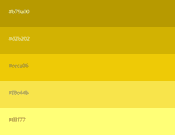 Paleta de cores amarelas [códigos e combinações]