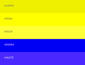 Meilleures combinaisons de palettes de couleurs jaunes