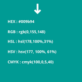 Les codes HTML de la couleur bleu vert Schemas ⇨【RGB, HSL, HEX】