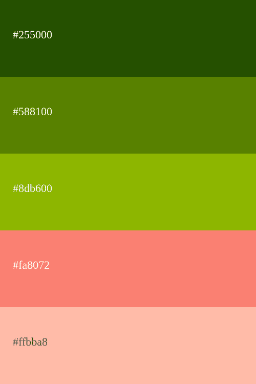 paletas de cores verde maçã [+ códigos e combinações]