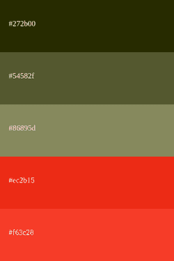 Paletas de cores verde-oliva [+ combinações]