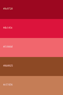 Paletas de Color Carmesí: 【Explorando la Pasión ️】