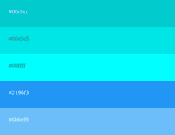 Paleta de cores ciano - [Códigos, esquemas e combinações]