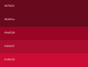 Palettes de couleurs rouges [codes + combinaisons]