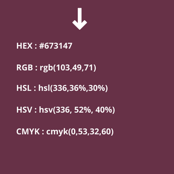 Les codes HTML de la couleur bourgogne Schemas ⇨【RGB, HSL, HEX】