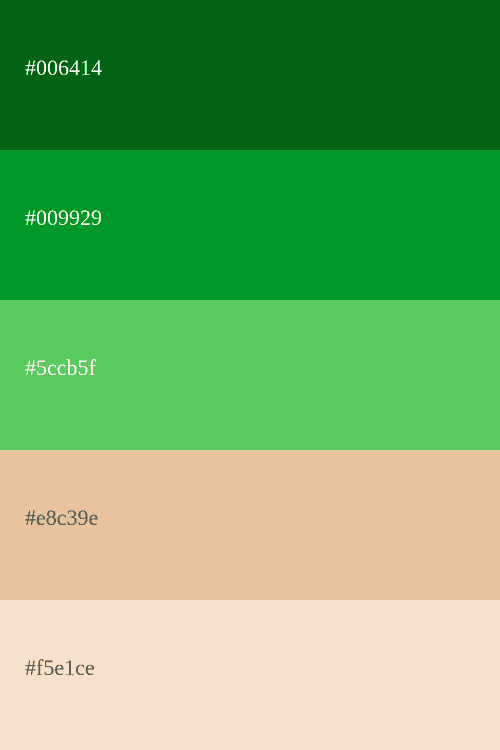 Paleta de cores verde [códigos + combinações]