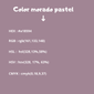 Les codes HTML de la couleur violet pastel Schemas ⇨【RGB, HSL, HEX】