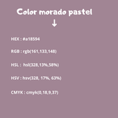 Les codes HTML de la couleur violet pastel Schemas ⇨【RGB, HSL, HEX】