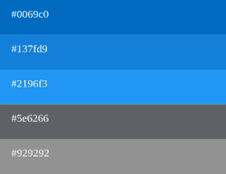 Paleta de cores azul [Tipos, combinações e tons]