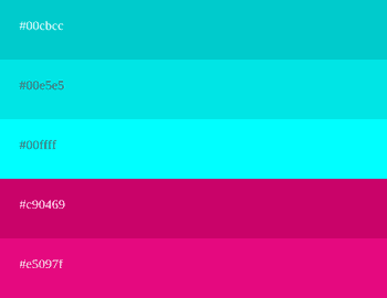 Palette de couleurs cyan | codes, combinaisons et schémas.