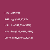 Códigos html del Color guinda Esquemas ⇨【RGB,HSL,HEX】