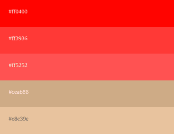 Palettes de couleurs rouges [codes + combinaisons]