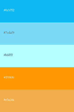 Paleta de cor azul celeste [códigos y combinaciones]