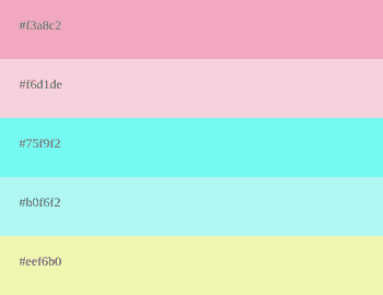 Palette de couleurs pastel [Combinaisons + Codes]