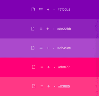 Paleta de cores roxas | [códigos, combinações e tipos]