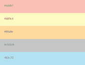 Palette de couleurs pastel [Combinaisons + Codes]