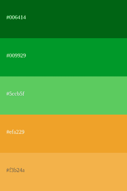 Palette de couleurs verte [codes + combinaisons]
