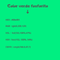 Códigos html del Color verde fosforito Esquemas ⇨【RGB,HSL,HEX】