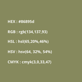 Códigos html del Color verde oliva Esquemas ⇨【RGB,HSL,HEX】