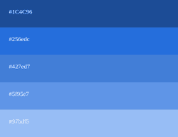 Palette de Couleur Bleue [nuances, Combinaisons et Codes]