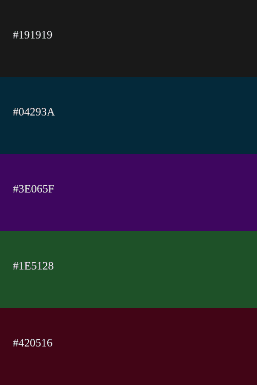Paleta de colores Oscuros [consejos. códigos y combinaciones]