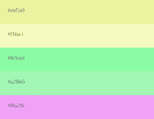 Palette de couleurs pastel [Combinaisons + Codes]