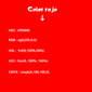 Códigos html del Color rojo Esquemas ⇨【RGB,HSL,HEX】