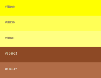 Meilleures combinaisons de palettes de couleurs jaunes