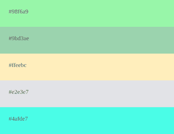 Palette de couleurs pastel [Combinaisons + Codes]