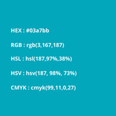 Les codes HTML de la couleur bleu turquoise Schemas ⇨【RGB, HSL, HEX】