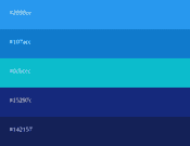 Paleta de cores azul [Tipos, combinações e tons]