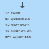 Les codes HTML de la couleur bleu pastel Schemas ⇨【RGB, HSL, HEX】